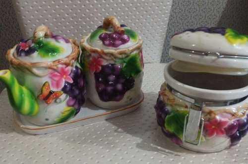 Сахарница чайник набор из керамики
