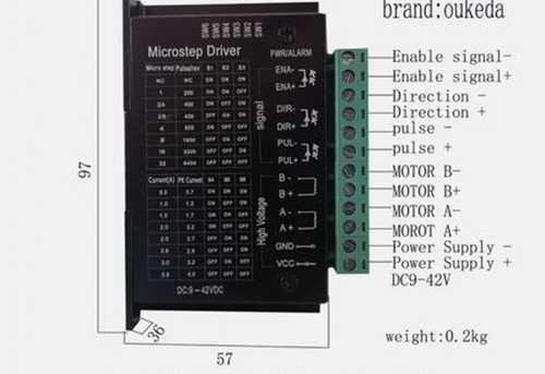 Драйвер Microstep TB6600 DC9-42 VDC