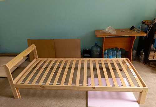 Кровать односпальная, деревянная 90х200см