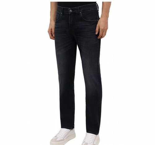 Джинсы черные 7 for all mankind slimmy luxe 34