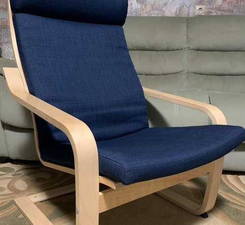 Кресло качалка Поэнг IKEA синяя
