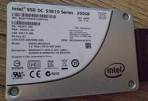 Ssd intel dc s3610 series 200 GB