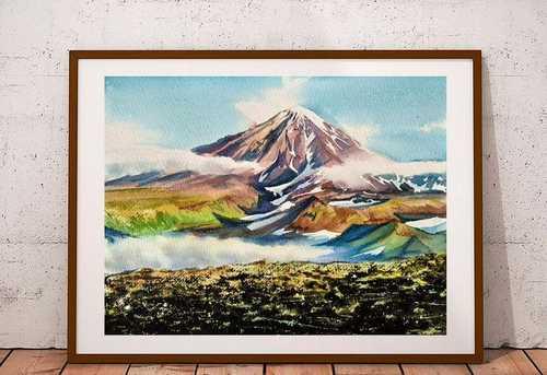 Картина Камчатка. Корякский вулкан