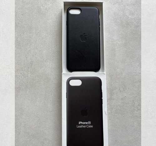 iPhone Leather Case Black SE (2020) / 7 / 8