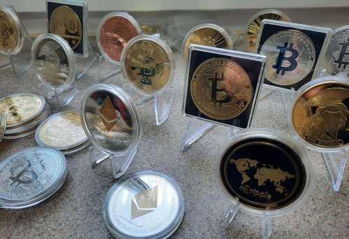 Монеты крипты Ethereum, Ripple, Litecoin, Lumen