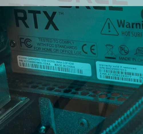 Видеокарта Palit GeForce RTX 3080 TI GamingPro 12G