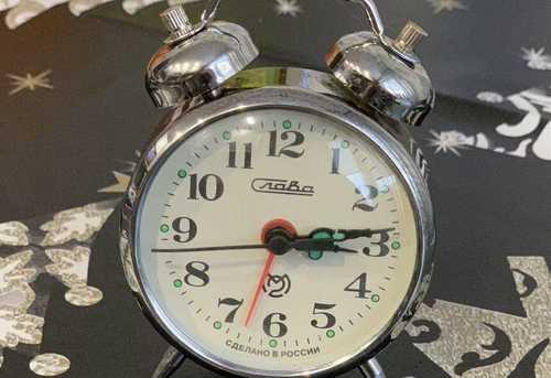 Маленькие Часы будильник «слава»