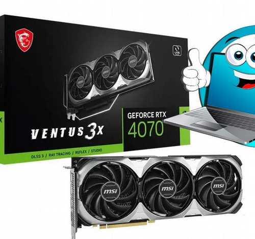 Новые MSi 12Gb GeForce RTX 4070 OC gddr6x Ventus3x