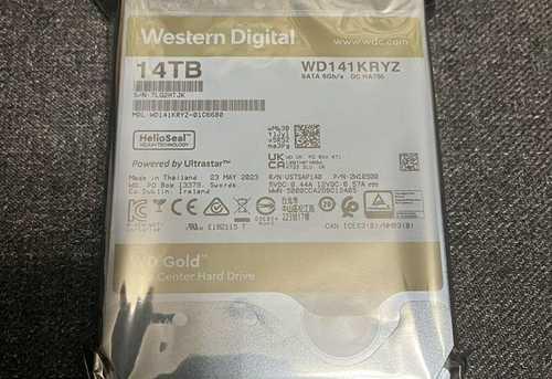 Жесткий диск wd 14tb gold, 7200 об/мин, кэш 512 мб