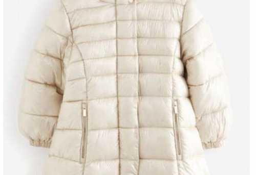 Новое теплое пальто next для девочки