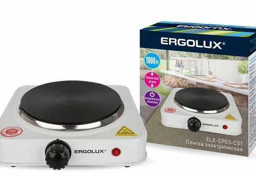 Электроплитка 1конф Ergolux ELX-EP03-C01 1000Вт