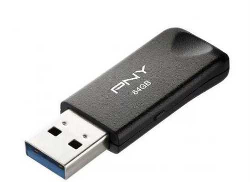 Флешка PNY Attache Classic 64GB USB 3.0, черный (F