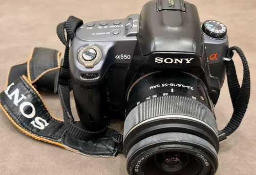 Зеркальный фотоаппарат sony Alpha dslr-A550 Kit