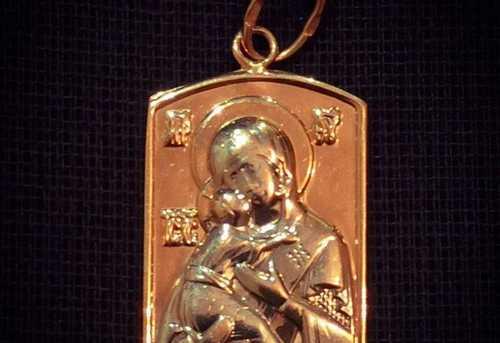 Золотая икона Божией Матери "Владимирская". 585