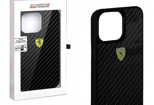 Чехол iPhone 13 Pro Ferrari Carbon
