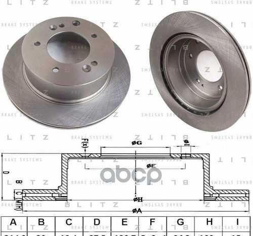 Диск тормозной bs0615 Blitz