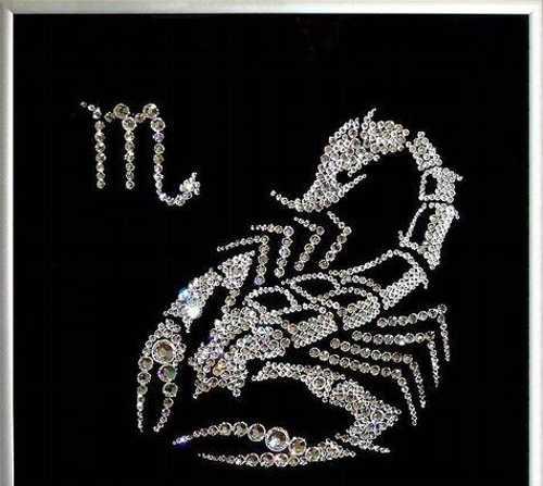Картина swarovski скорпион