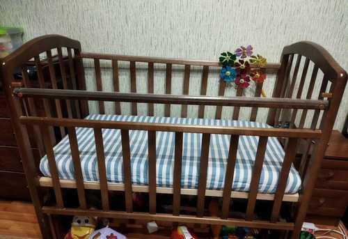 Кровать + бортики для новорожденных