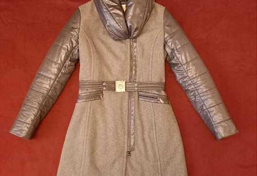 Пальто женское демисезонное комбинированное