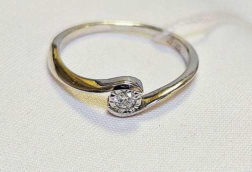 Золотое кольцо с бриллиантом 585 проба 16р-р