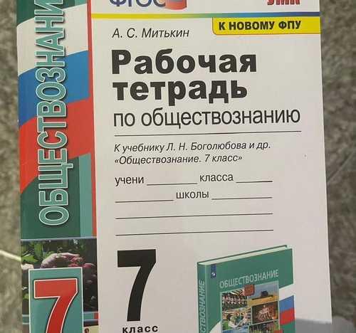 Рабочая тетрадь по обществознанию 7 класс