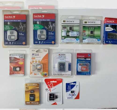 Карты памяти Memory Stick Micro, Mini SD, Micro SD