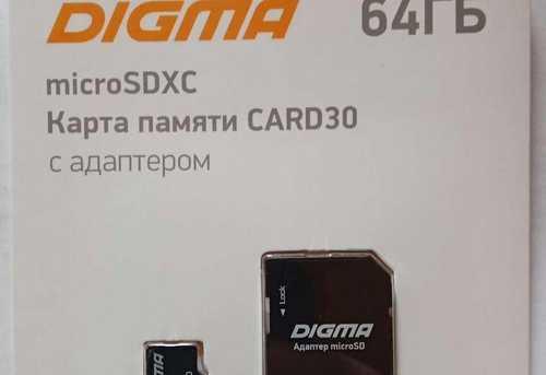Новая Карта памяти MicroSD 64 гб