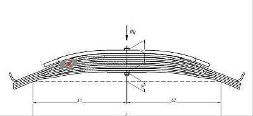 Рессора задняя для прицепа 9911 6 листов