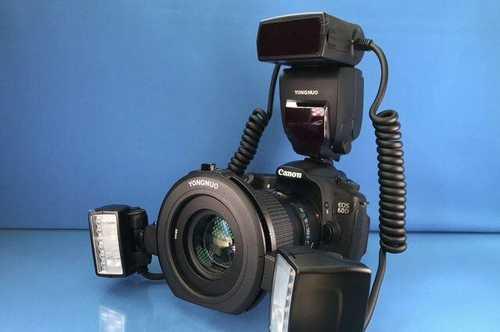 Canon EOS 60D kit 100mm 2.8 USM + Yongnuo YN24EX