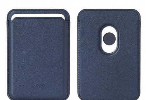 Чехол K-Doo Leather Wallet MagSafe (Dark Blue)