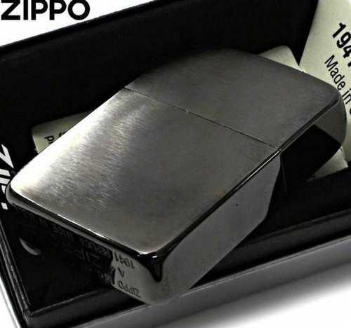 Zippo. 1941. Чёрный лёд. Brush. Редк.NEW