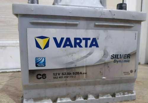 Аккумулятор для авто бу Varta D6 Silver 52Ah 520A
