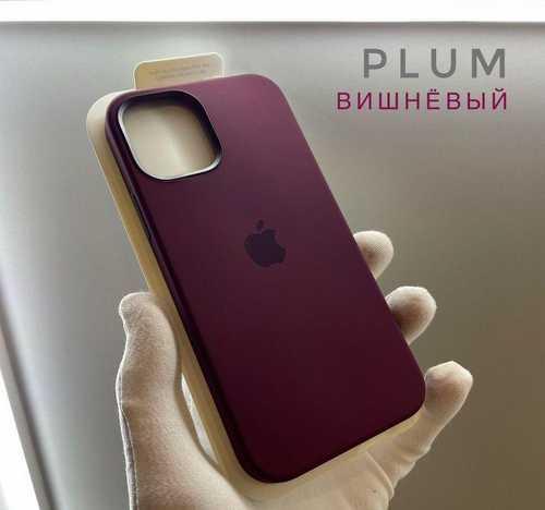 Силиконовый чехол iPhone 12/12 Pro вишневый