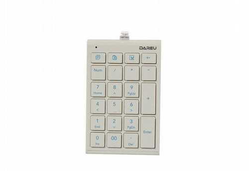Клавиатура Dareu LK22, белый, цифровой блок (Numpa