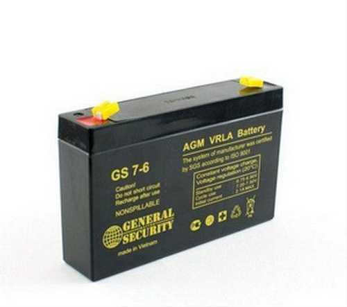 Аккумулятор GS 6v 7ah