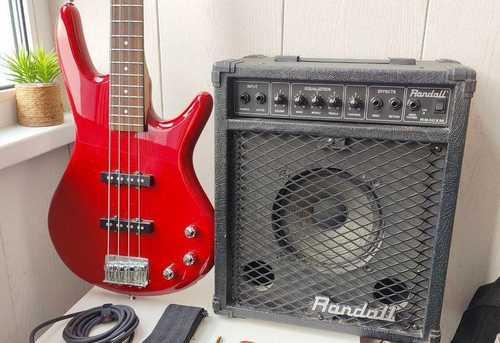 Бас гитара Ibanez GSR180 +бас комб Randall 30Вт