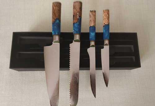 Набор кухонных ножей, дамасская сталь, 4 ножа