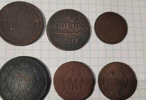 Набор царских медных монет