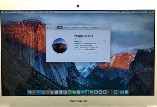 Apple MacBook Air 11 Catalina MacOS