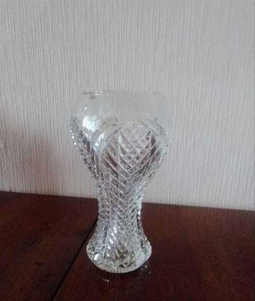 Хрустальная ваза для цветов СССР Барокко