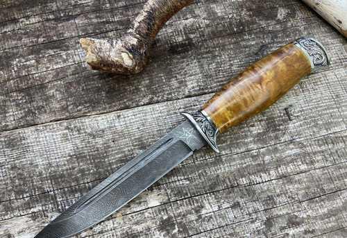 Туристический нож "Смерш" Дамасская сталь