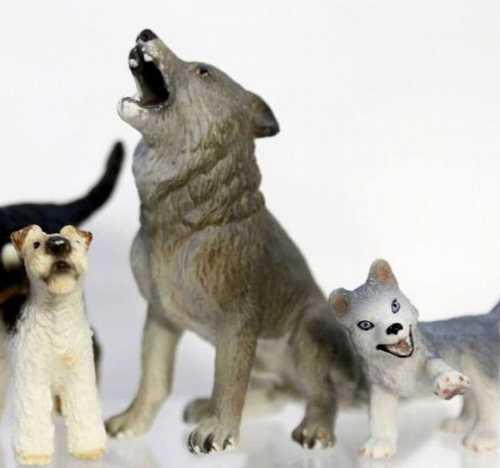 Фигурки собаки волки schleich bullyland