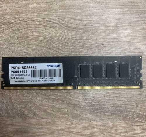 Оперативная память ddr4 Patriot PSD416G26662