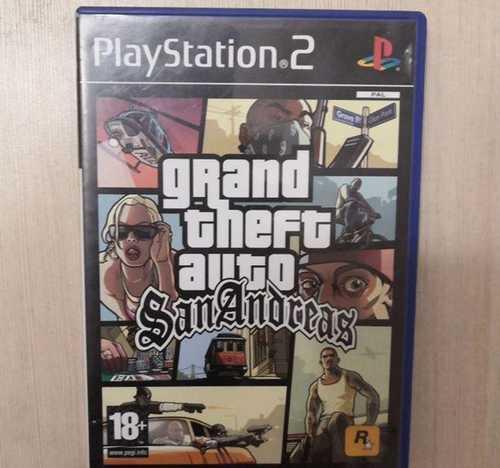 Grand Theft Auto: San Andreas ps2 диск лицензия