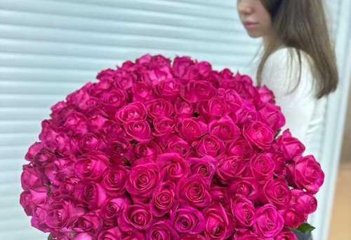 Цветы букеты 101 роза свежие премиум качество