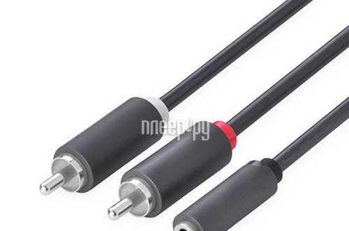 GCR Jack 3.5mm - 2xRCA 2m Black GCR-51843