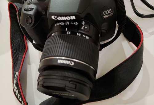 Фотоаппарат canon eos 2000d + объектив ef50mm