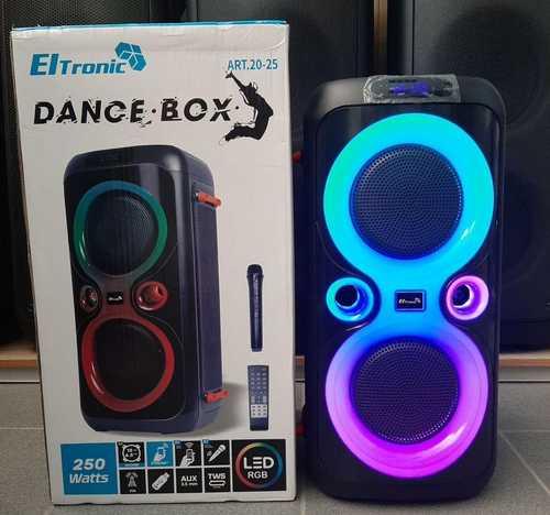 Колонка eltronic 20-25 dance BOX 250 с микрофоном