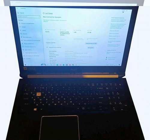 15.6" Acer A715-75G, Core i5, RAM 6ГБ, 500 ГБ, GeForce GTX 1650 4 ГБ