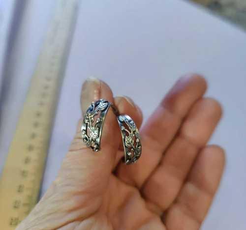 Серьги мельхиор СССР